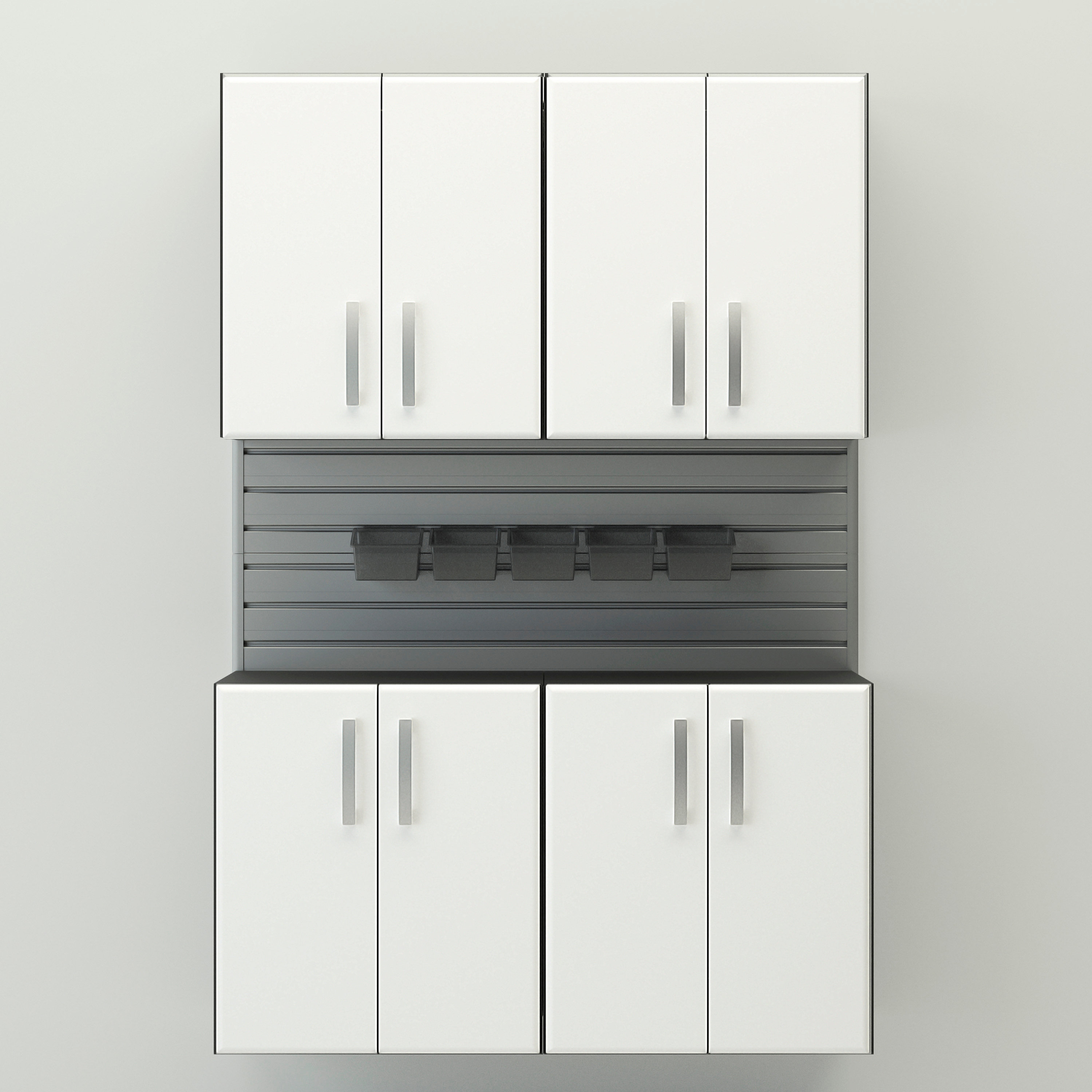 Flow Wall 10 Piece Slatwall Panel, Cabinet, Bin Storage Set & Reviews ...