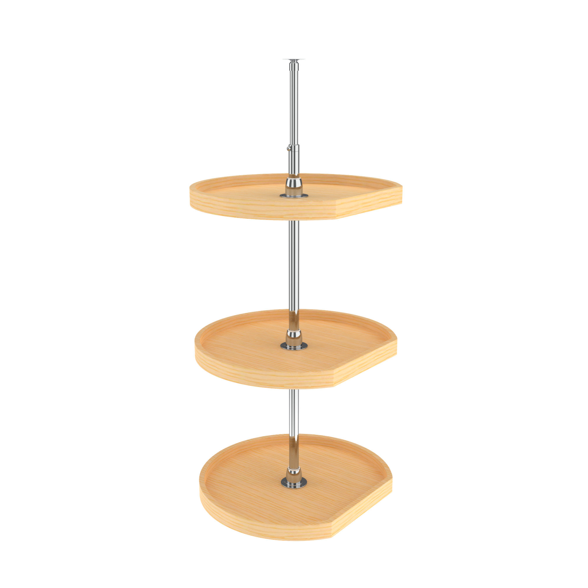 Rev-A-Shelf Wood D-Shape 3-Shelf Lazy Susans for 36" Corner Wall ...