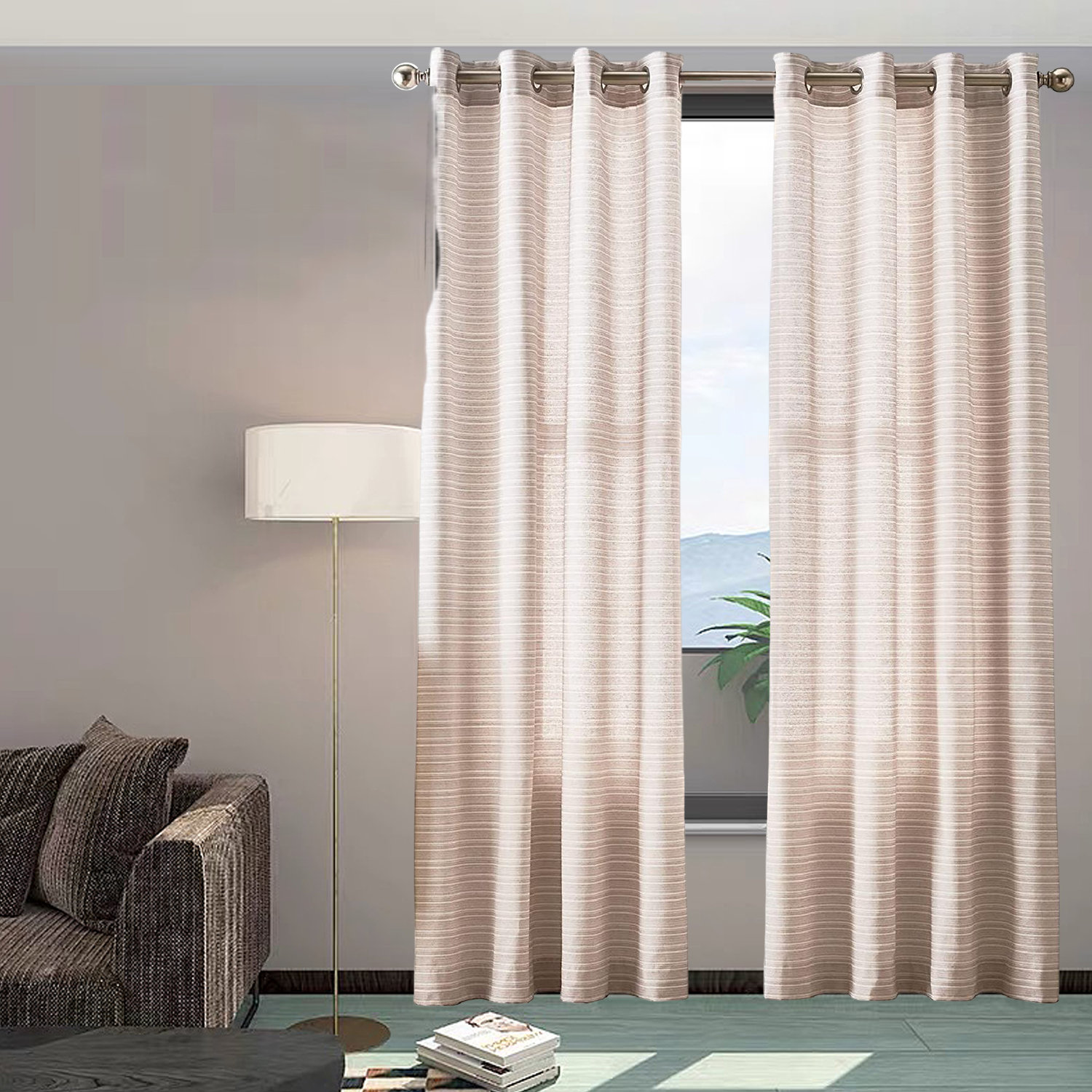 Frifoho Rideaux minimalistes au design moderne et élégant pour le salon ...