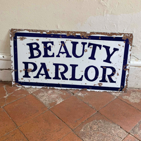 East Urban Home Karsun Beauty Parlor - Metal Advertising Wall Sign ...