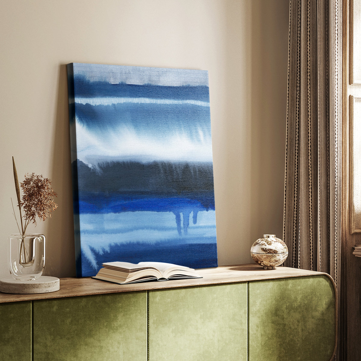 Latitude Run® Deep Blue Shore II -Custom Wrapped Gallery Cavas ...