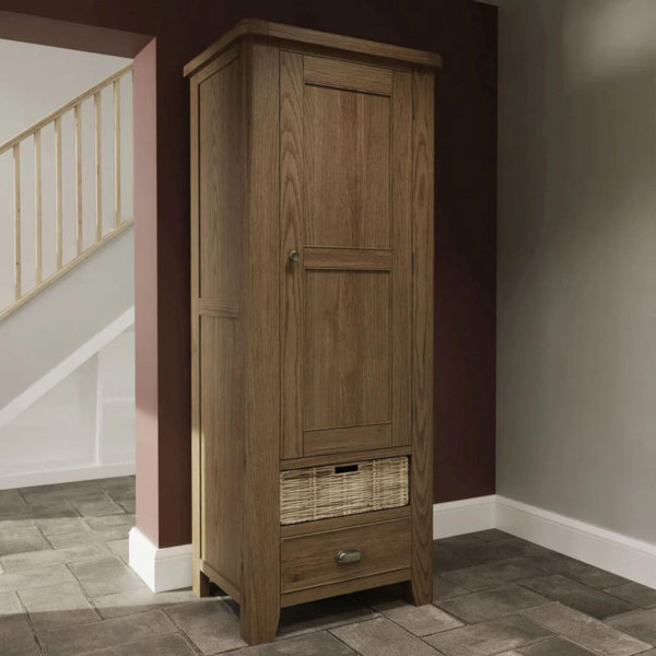 Alpen Home Gwenaelle Fully Assembled Solid Wood with Oak Veneer 2 Door ...