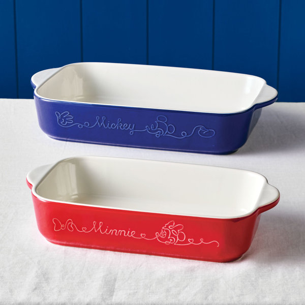 Disney Home Bon Voyage Ceramic Baker Set / Baking Dishes, Rectangular ...