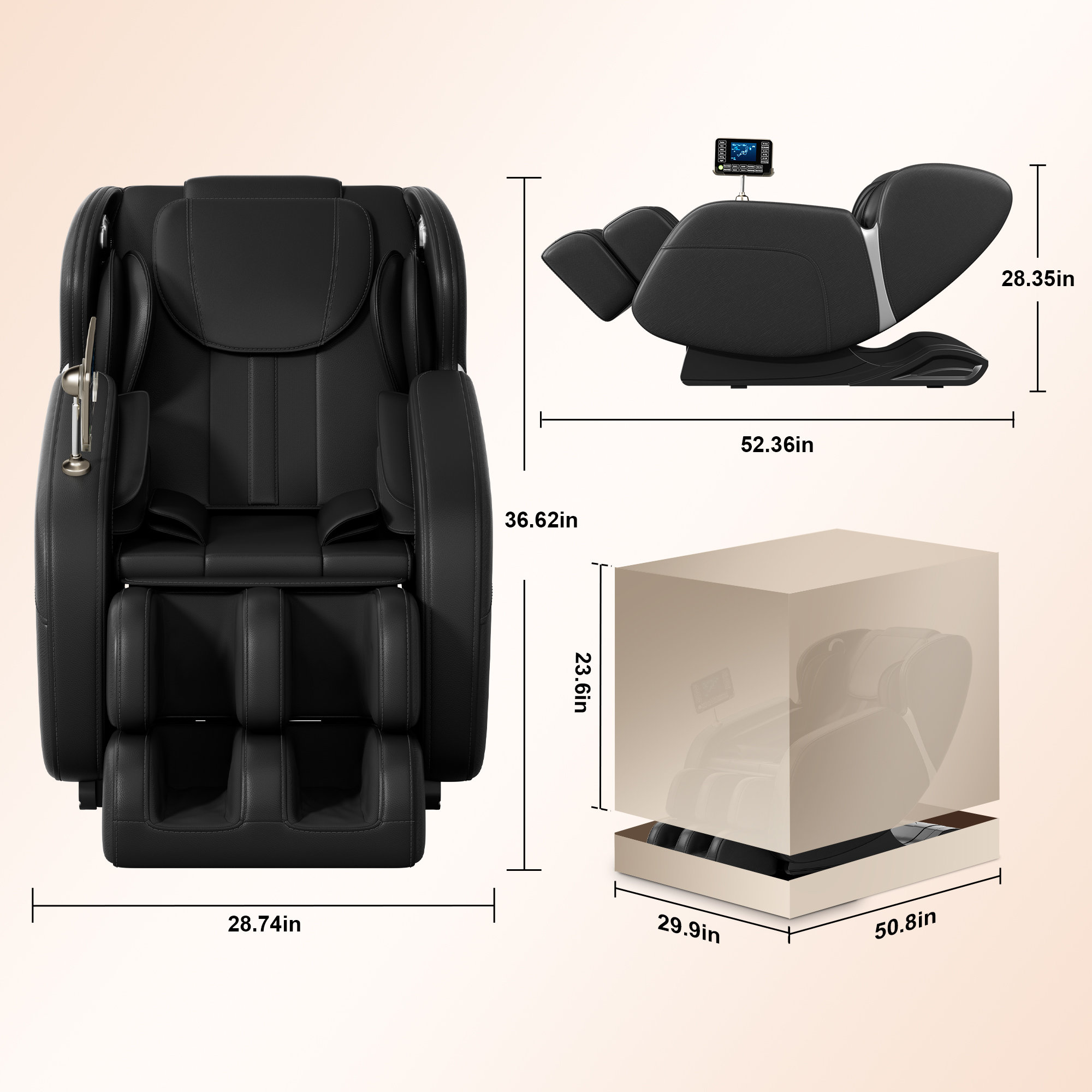 Inbox Zero Full Body Massage Chair, Zero Gravity Mode, Deep Tissue ...