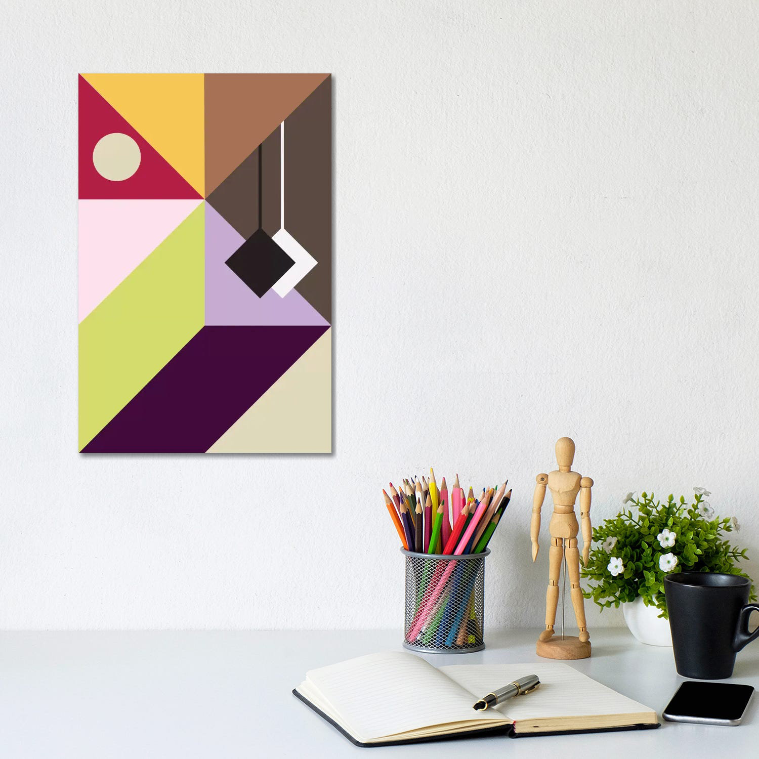 ScanMod Design Modern Art - Pendulum by 5By5Collective - Wrapped Canvas ...