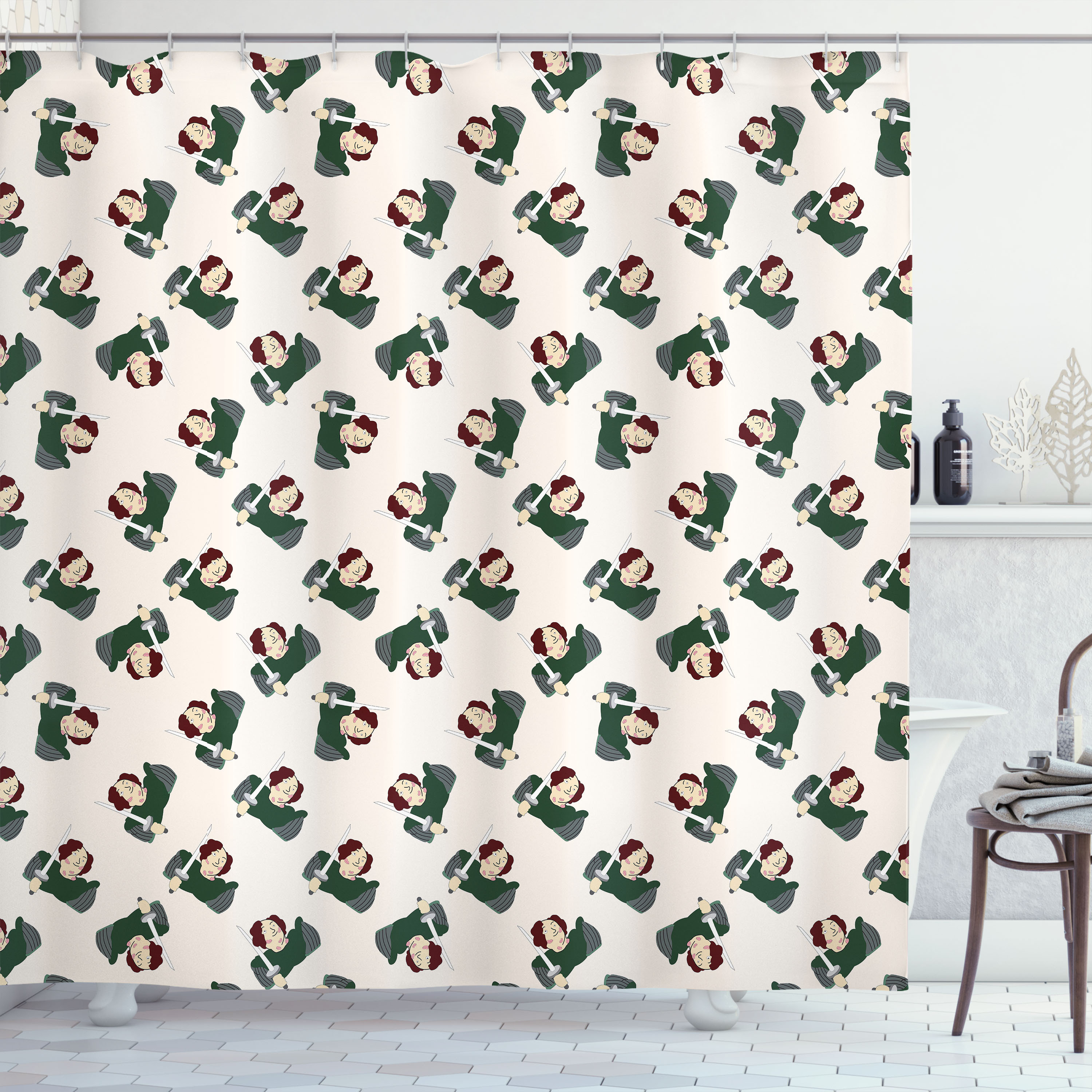 East Urban Home Duke Shower Curtain Duke of Britain with Lipstick Ivory ...