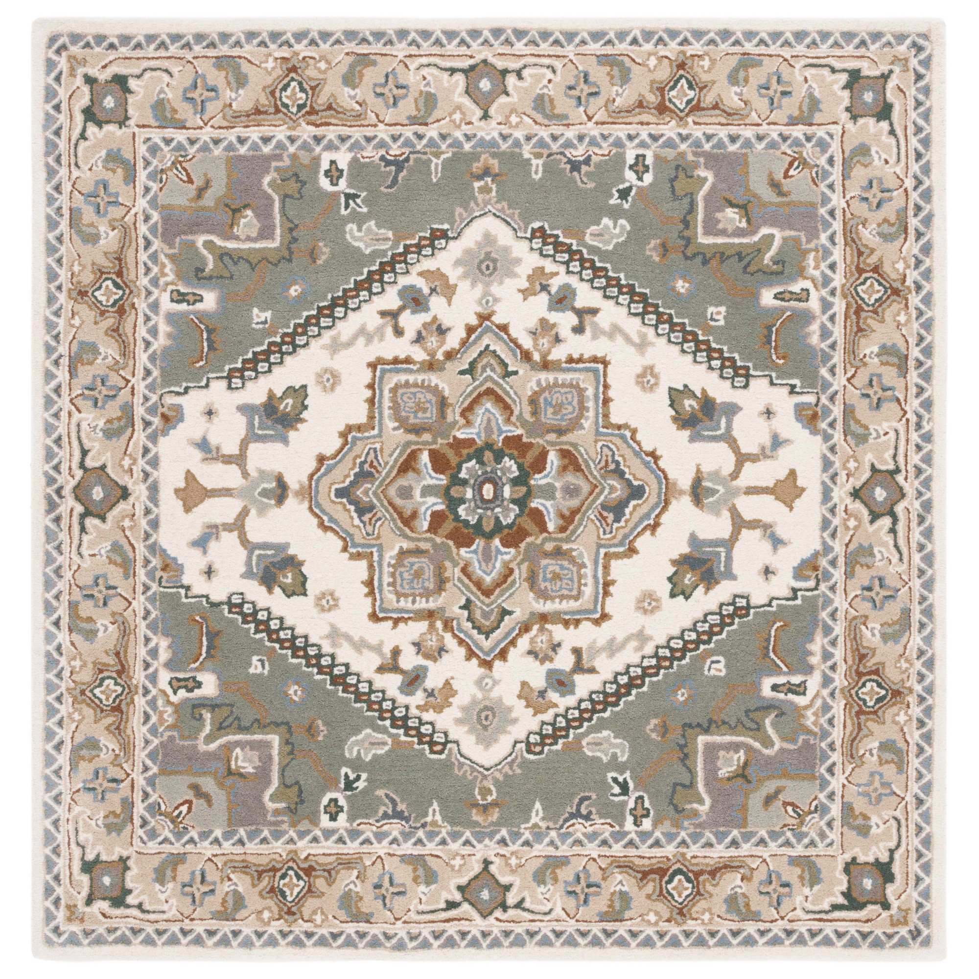 Lauren Ralph Lauren Preston Hand Tufted, Wool Pile, Ivory / Navy Area ...