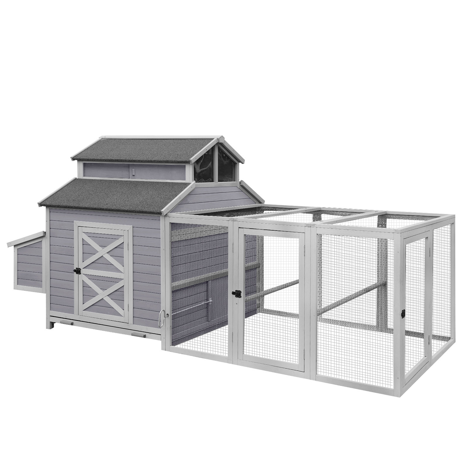 Tucker Murphy Pet™ 151in Chicken Coop Outdoor Large Hen House, Wooden ...