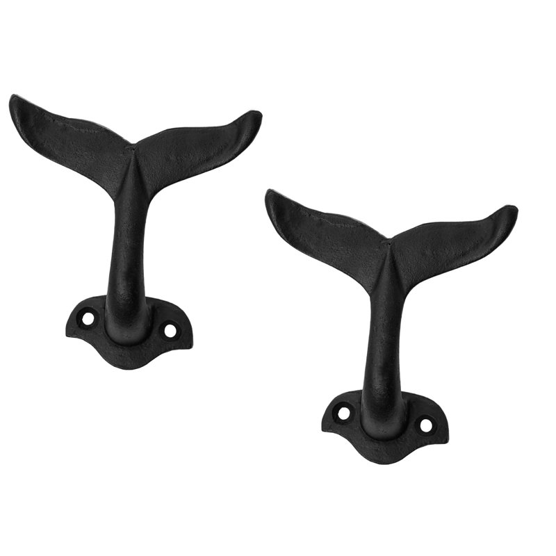 Breakwater Bay Templepatrick Rustic Cast Iron Wall Hooks, Heavy Duty ...