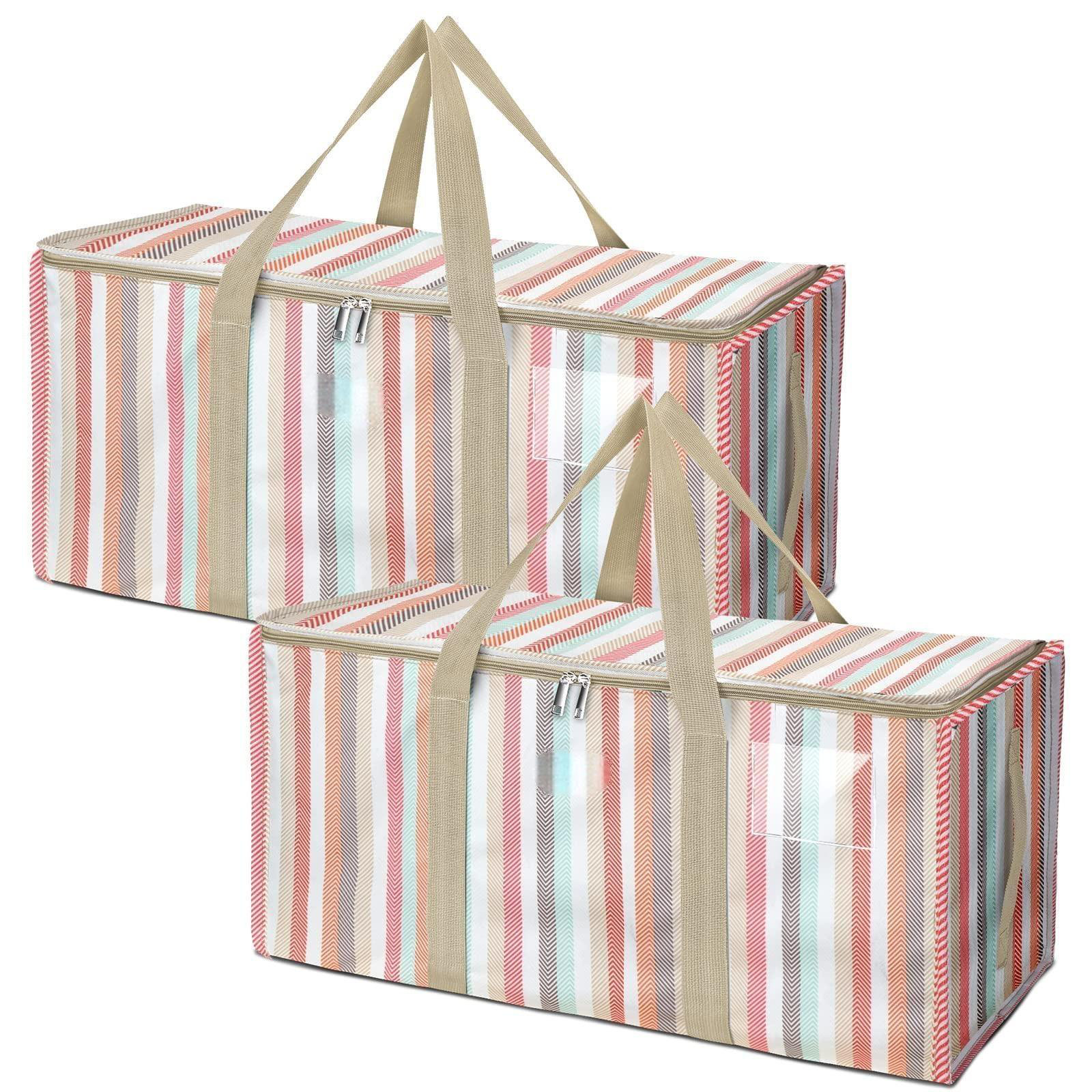 Rebrilliant Extra Large Storage Tote With Zippers & Carrying Handles ...