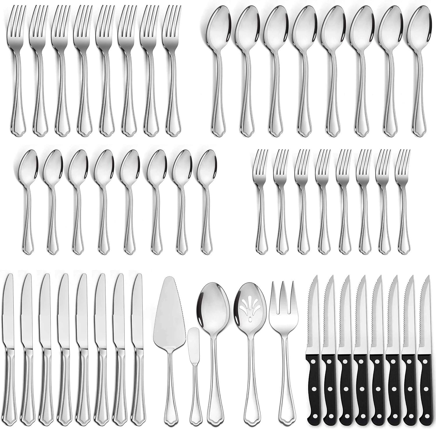 Latitude Run® 65 Piece Silver Tableware Set | Wayfair
