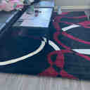 Ebern Designs Fordbridge Abstract Red/Black Area Rug & Reviews | Wayfair