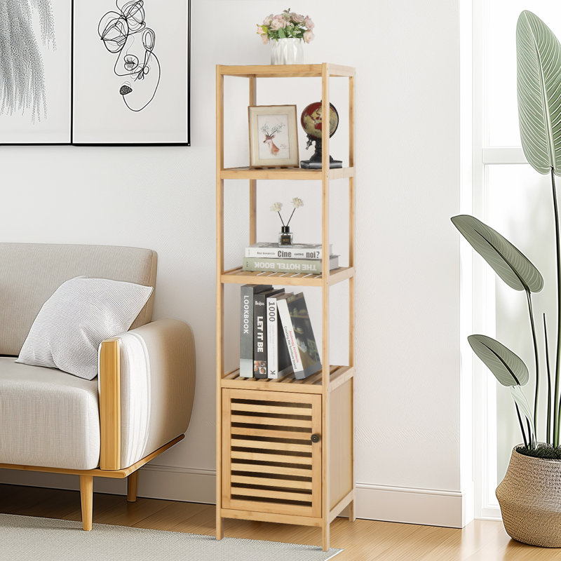 Winston Porter Dewindt Bamboo Freestanding Bathroom Shelves | Wayfair