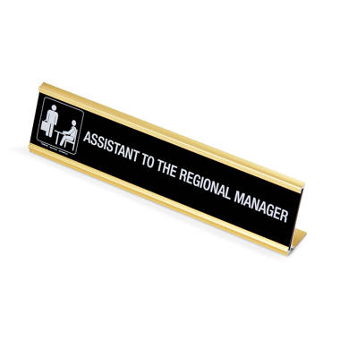 Just Funky The Office Assistant to the Regional Manager Sign | Wayfair