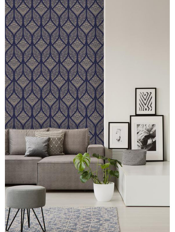 Mercer41 Cramer Peel & Stick Damask Roll | Wayfair