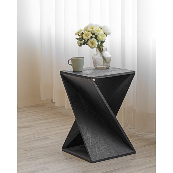 Millwood Pines Caelah Solid Wood Block End Table & Reviews | Wayfair