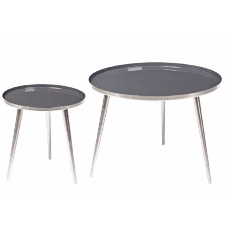 Corrigan Studio Falca Metal 2 Piece Nest of Tables | Wayfair.co.uk