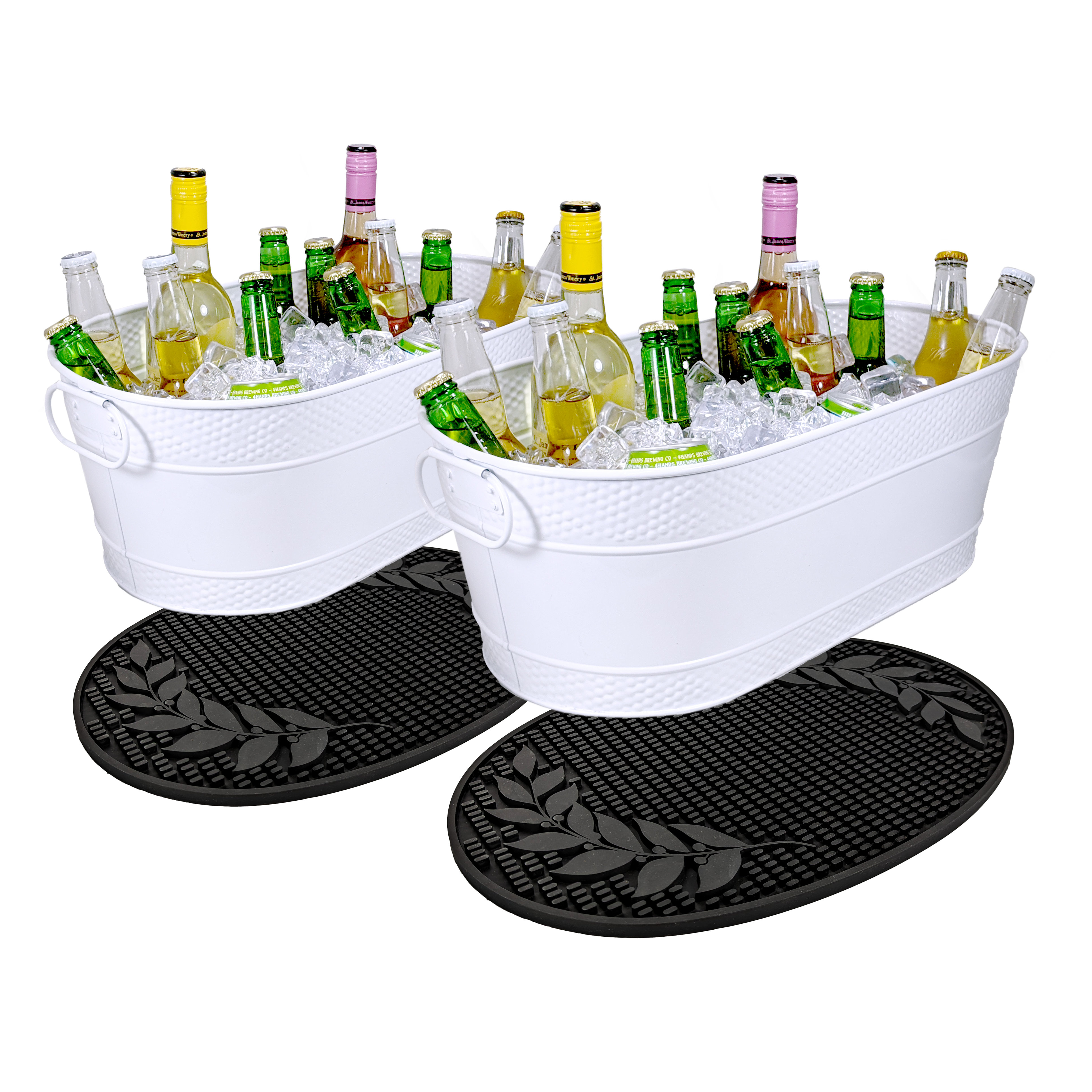 Bungalow Rose Malzie 2 Beverage Tubs with 2 Party Mats & Reviews ...