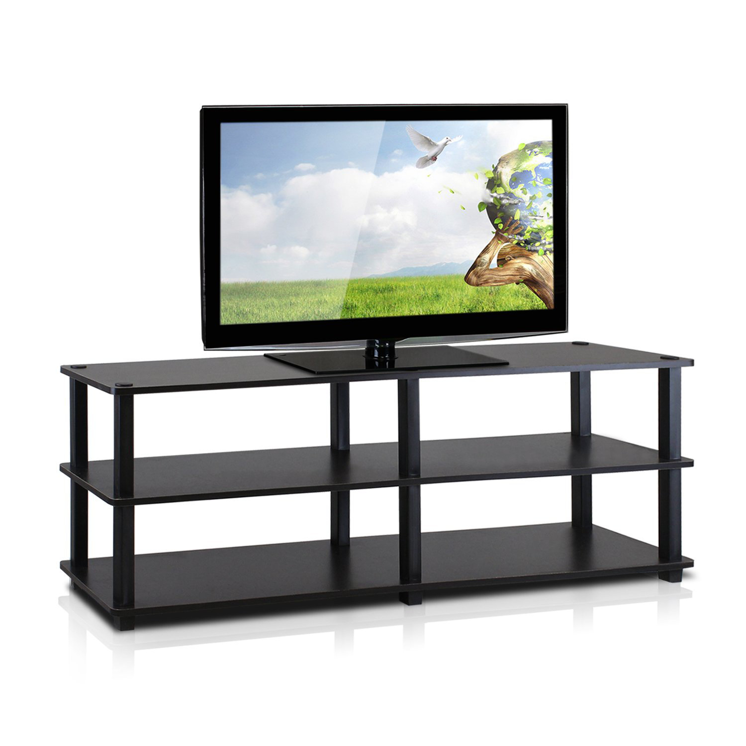 Ebern Designs Three-Tier Entertainment TV Stand, 11.6 X 47.2 X 15.4 In ...