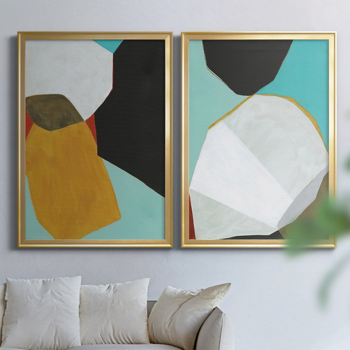 Wade Logan® Graphica I Framed On Canvas 2 Pieces Print & Reviews | Wayfair