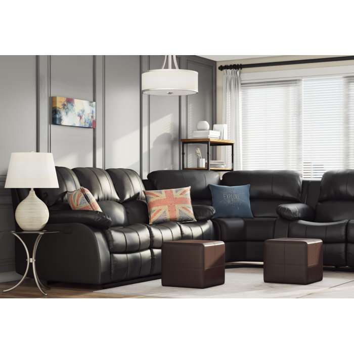 Wade Logan® Mccubbin 83'' Vegan Leather Reclining Sofa & Reviews | Wayfair