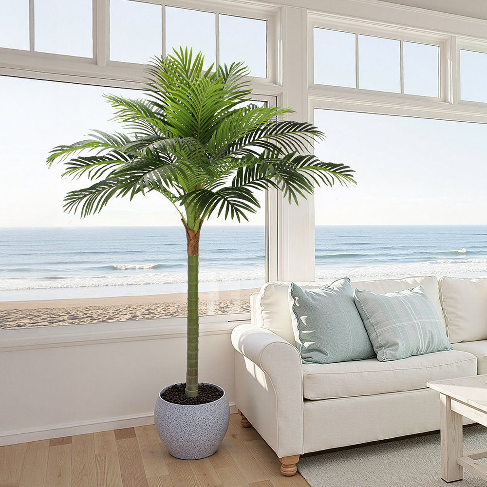 Primrue Palm Tree Artificial Tropical Plants 6FT High Simulation Plants ...