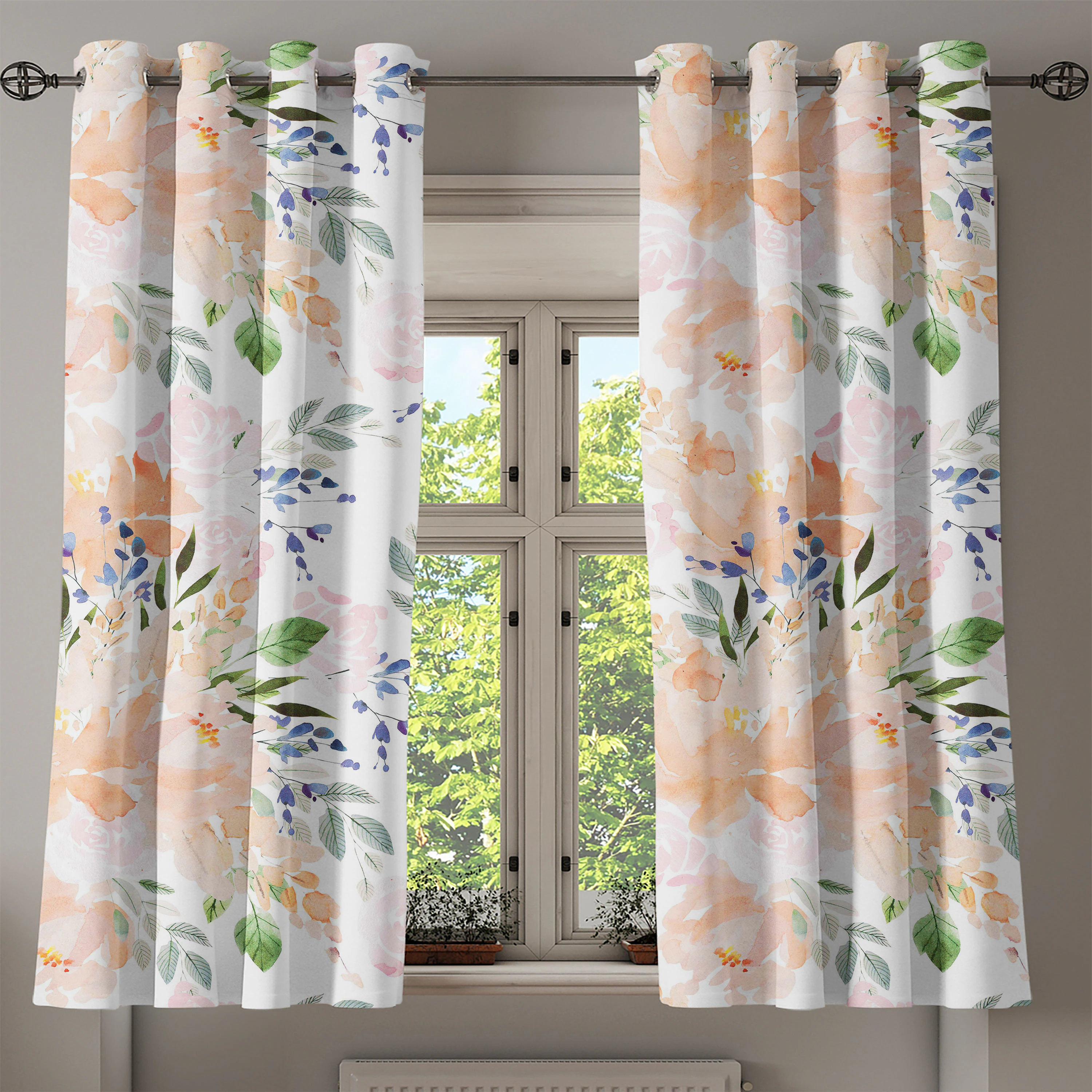 East Urban Home Dajha Polyester Semi-Sheer Curtain Pair | Wayfair