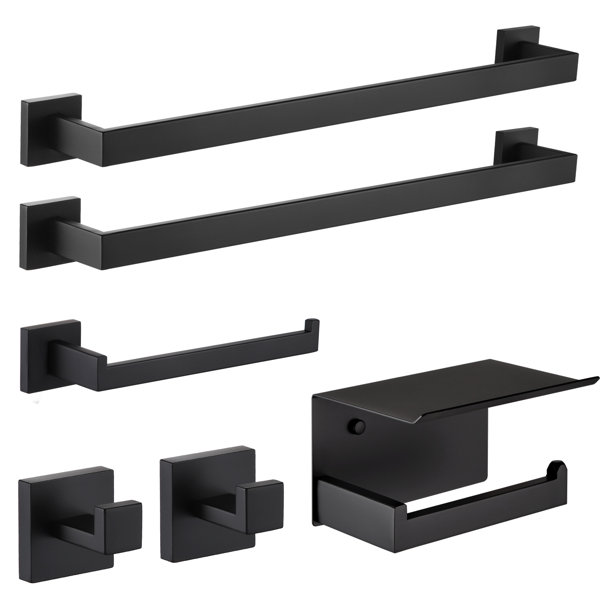 Matte Black Bathroom Hardware Sets You'll Love | Wayfair