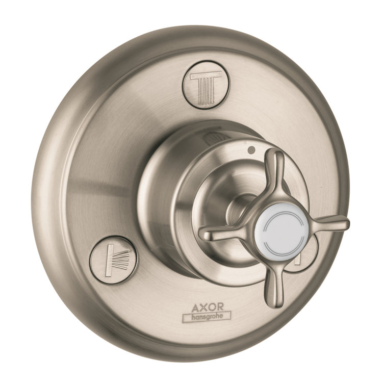 AXOR Montreux Trio and Quattro Faucet Trim with Cross Handle Valve Trim ...