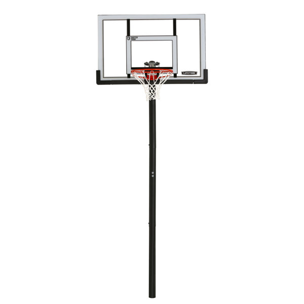 Lifetime Height Adjustable In-Ground Basketball Hoop (52" Polycarbonate ...