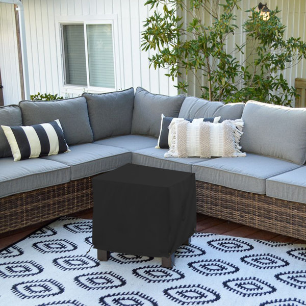 Arlmont & Co. Heavy-Duty Waterproof Square Ottoman Deck Box Cover ...