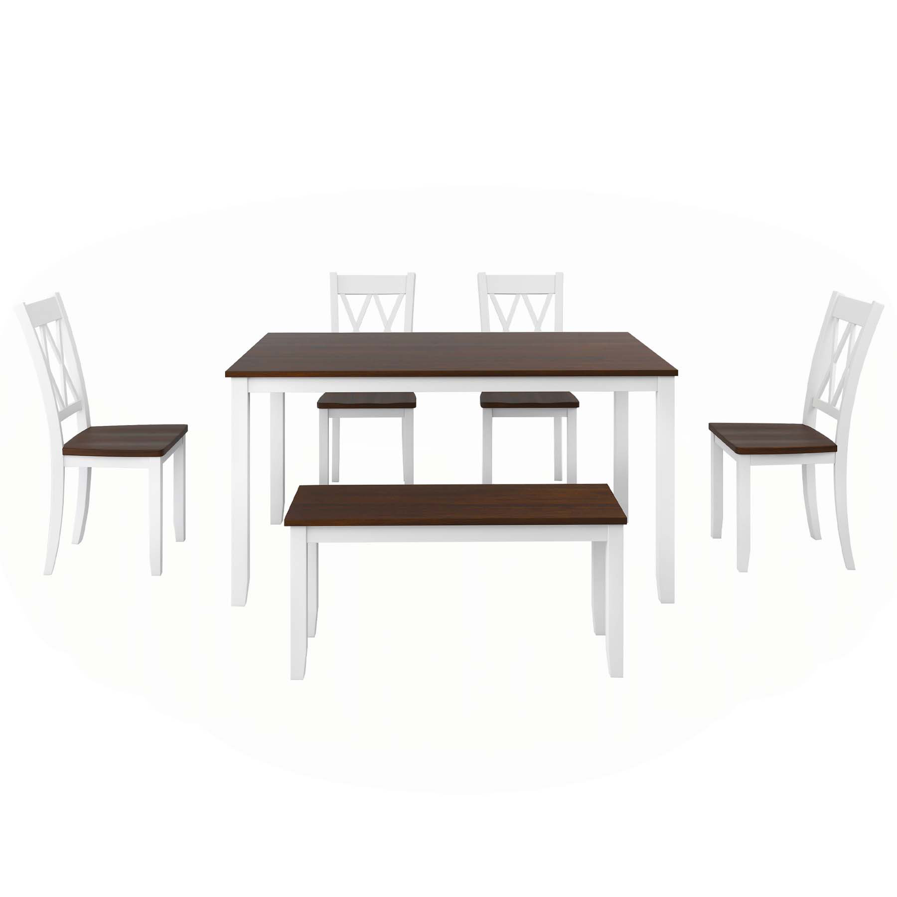 Winston Porter Charming Rustic Wooden Dining Set with Versatile Bench ...