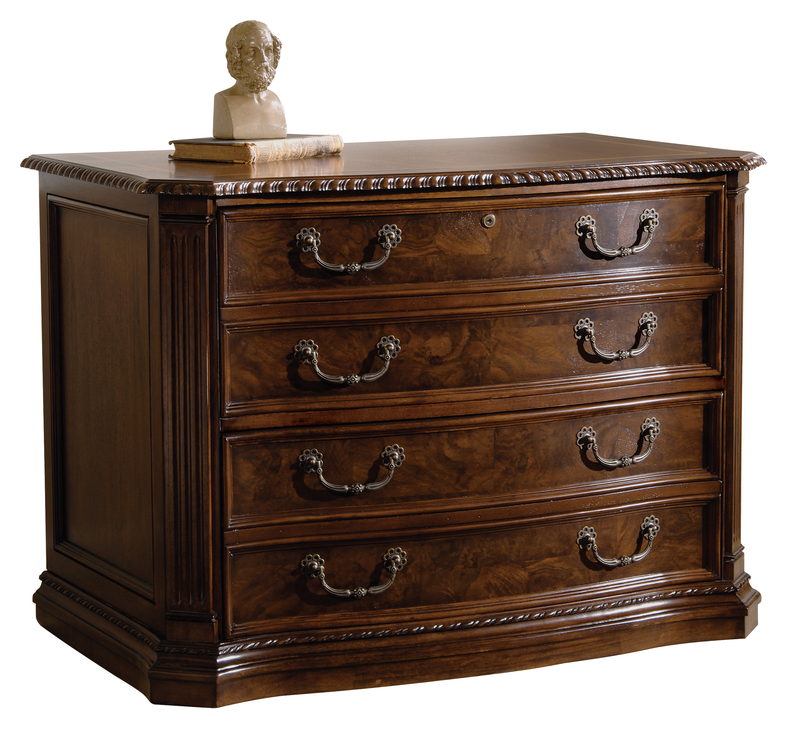 Hekman Old World Walnut Burl 40" 2-Drawer Walnut File Cabinet & Reviews ...