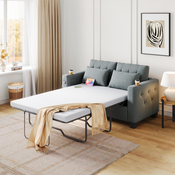 Wade Logan® Arval 67'' Upholstered Sleeper Sofa & Reviews | Wayfair