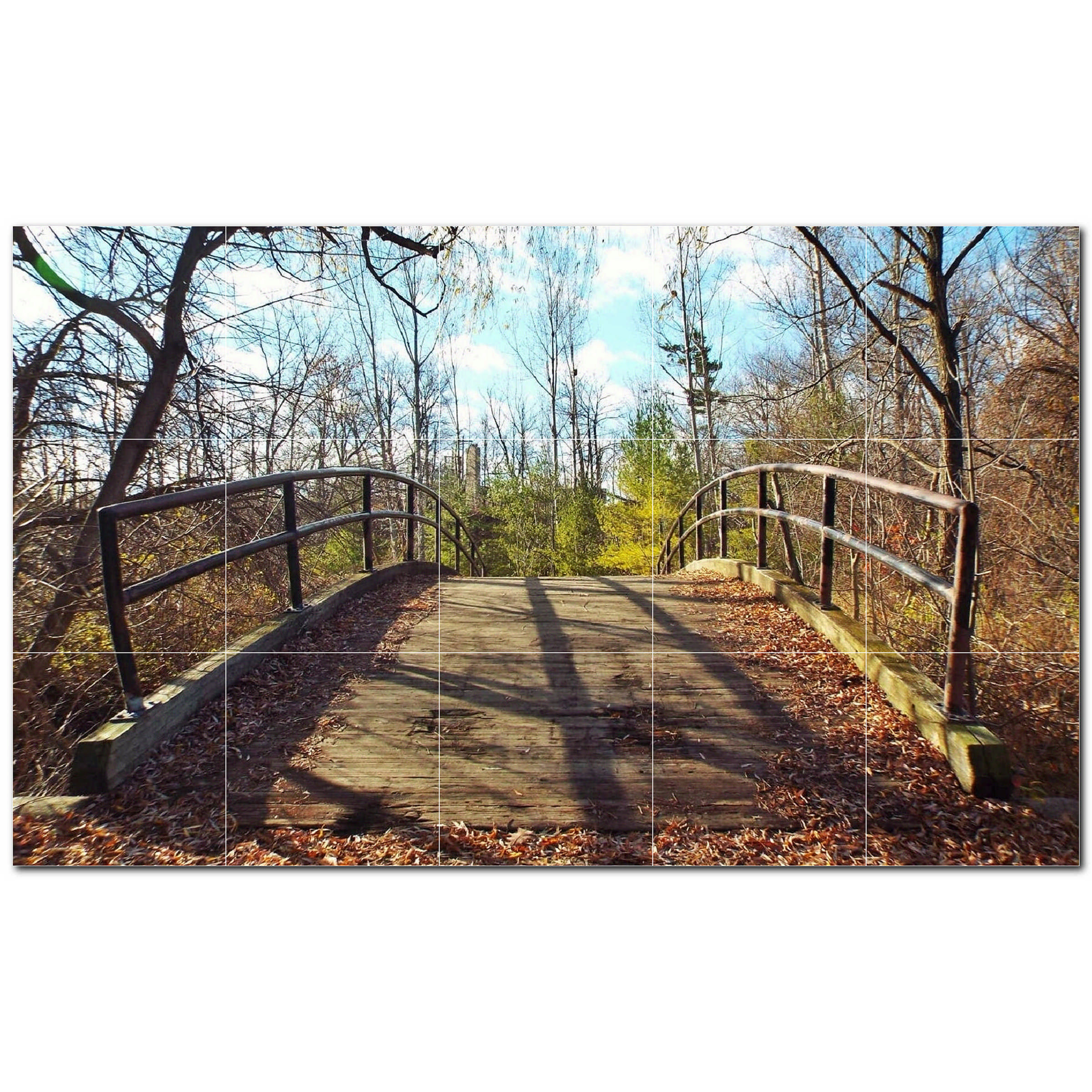 Picture-Tiles.com 30" x 18" Ceramic Bridge Photo Decorative Mural Tile ...