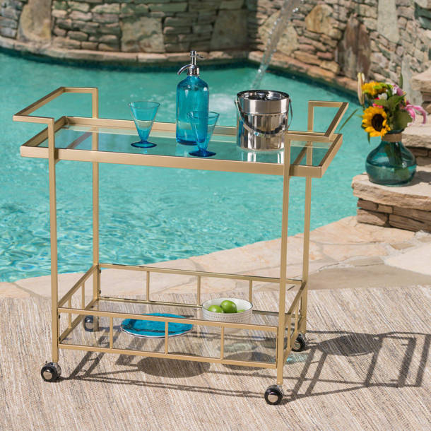 Mercer41 Howe Metal Bar Cart & Reviews | Wayfair