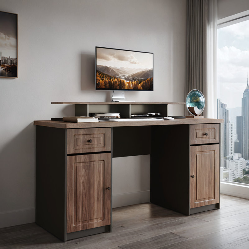 Lark Manor™ Jurelst 59'' Executive Desk With Storage | Wayfair
