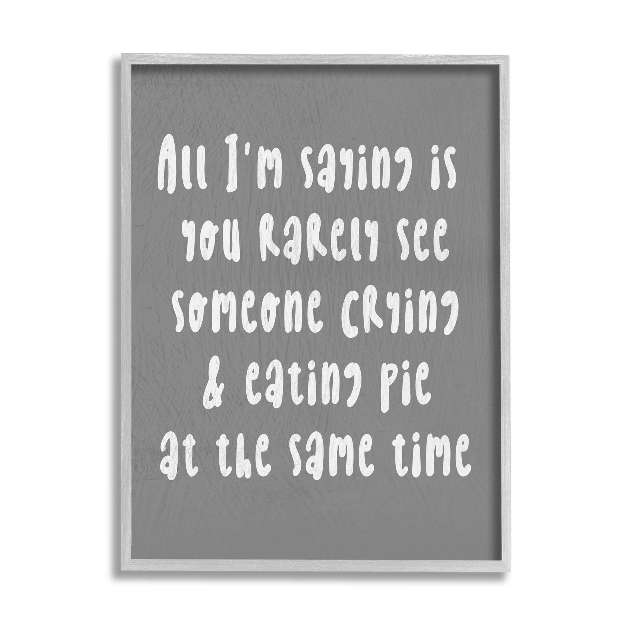 Stupell Industries Crying & Eating Pie Humor Giclee Art By Lil' Rue ...