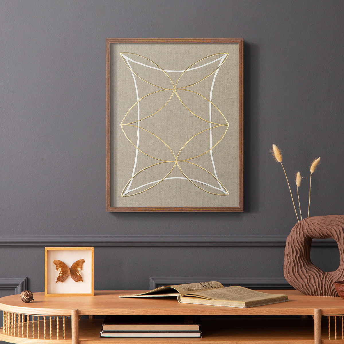 Ebern Designs Hyperbola II Framed Print - Solid Wood | Wayfair