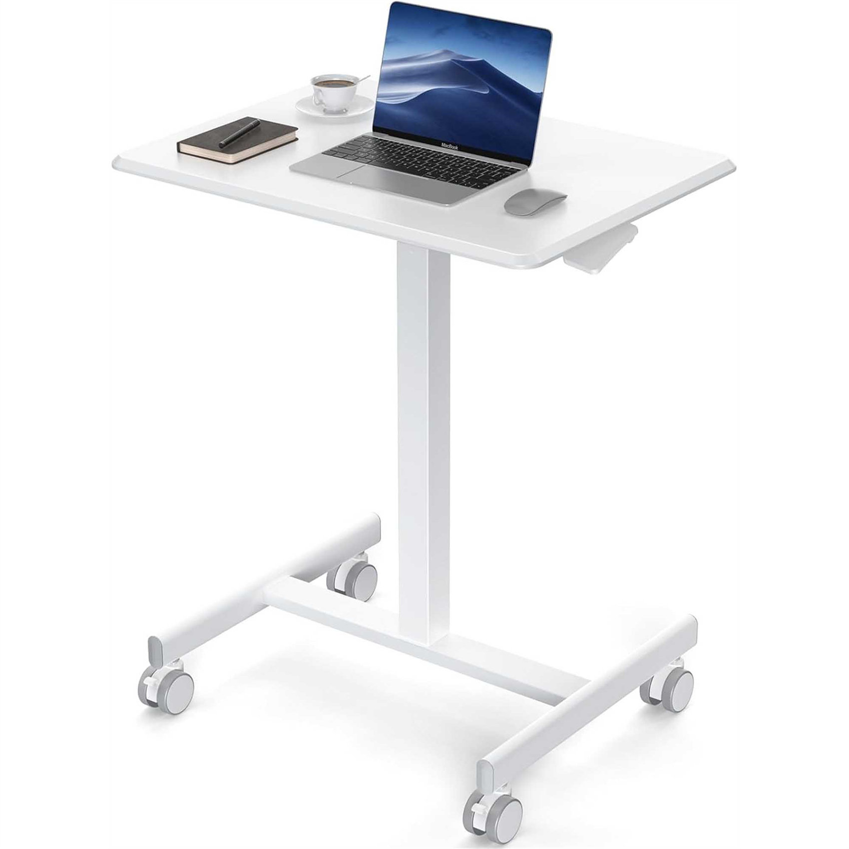 Ebern Designs 19-Inch Adjustable Mobile Workstation Desk, Portable ...