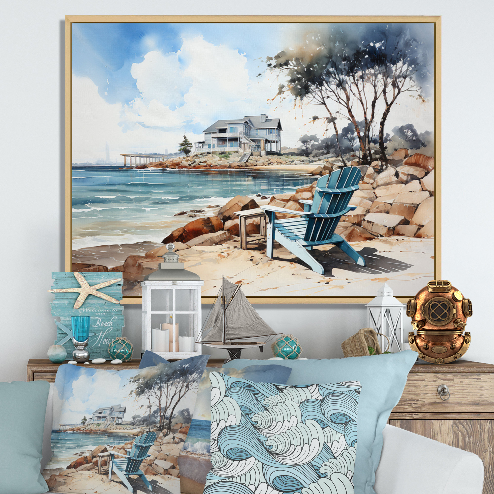 Rosecliff Heights Port Harbor Reflections XIII On Canvas Print | Wayfair