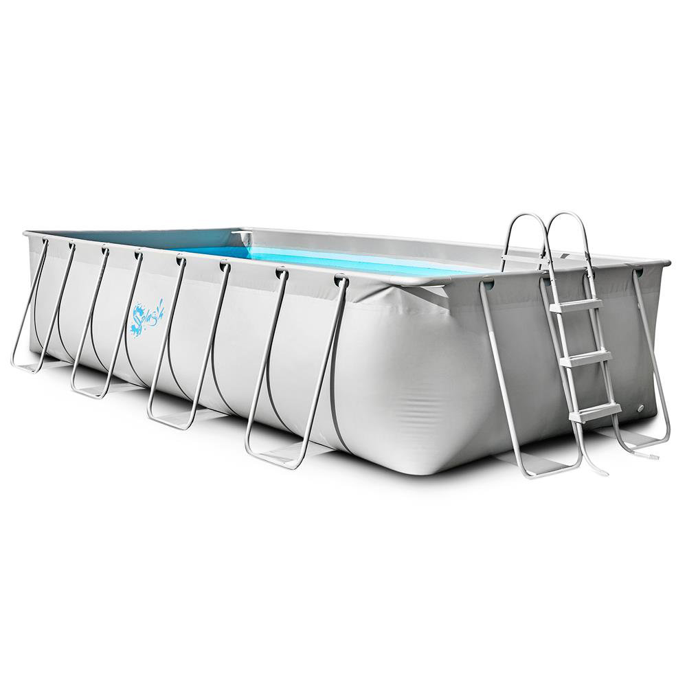 SereneLife 16 ft x 8 ft x 3.5 ft Steel Hard Sided Pool & Reviews | Wayfair