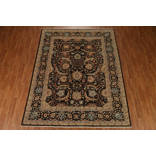 Fleur De Lis Living Hermon Handmade Hand-Knotted Wool Black Rug ...
