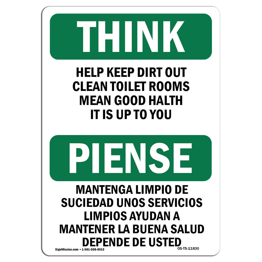 SignMission Help Keep Dirt Out Bilingual Sign | Wayfair