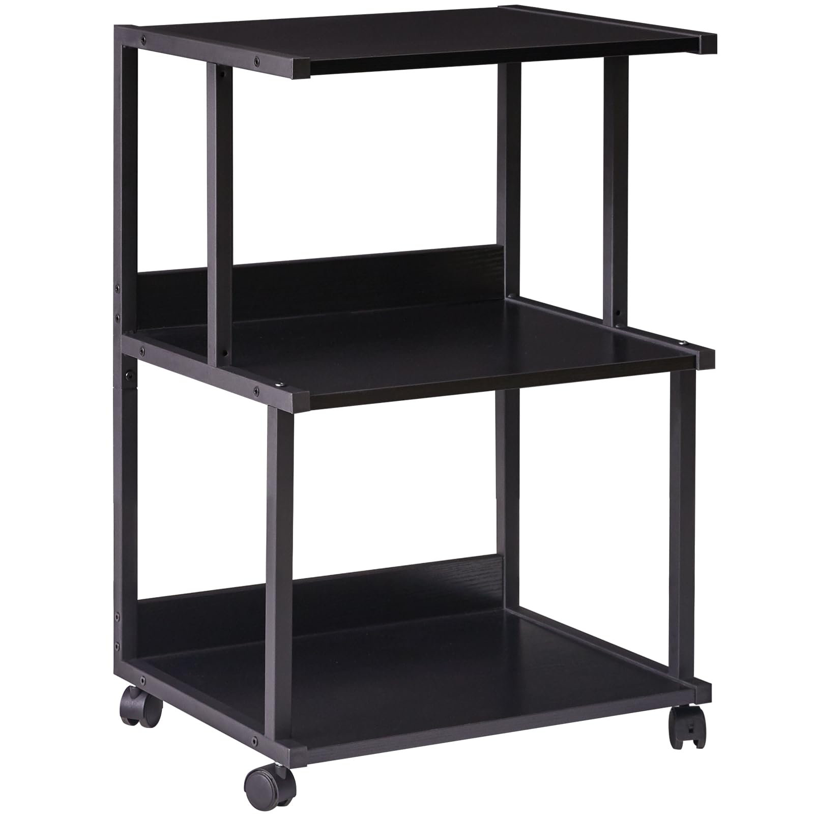 HUDSON & ASHTON LLC Printer Stand With Three-Tier Storage Rack On ...