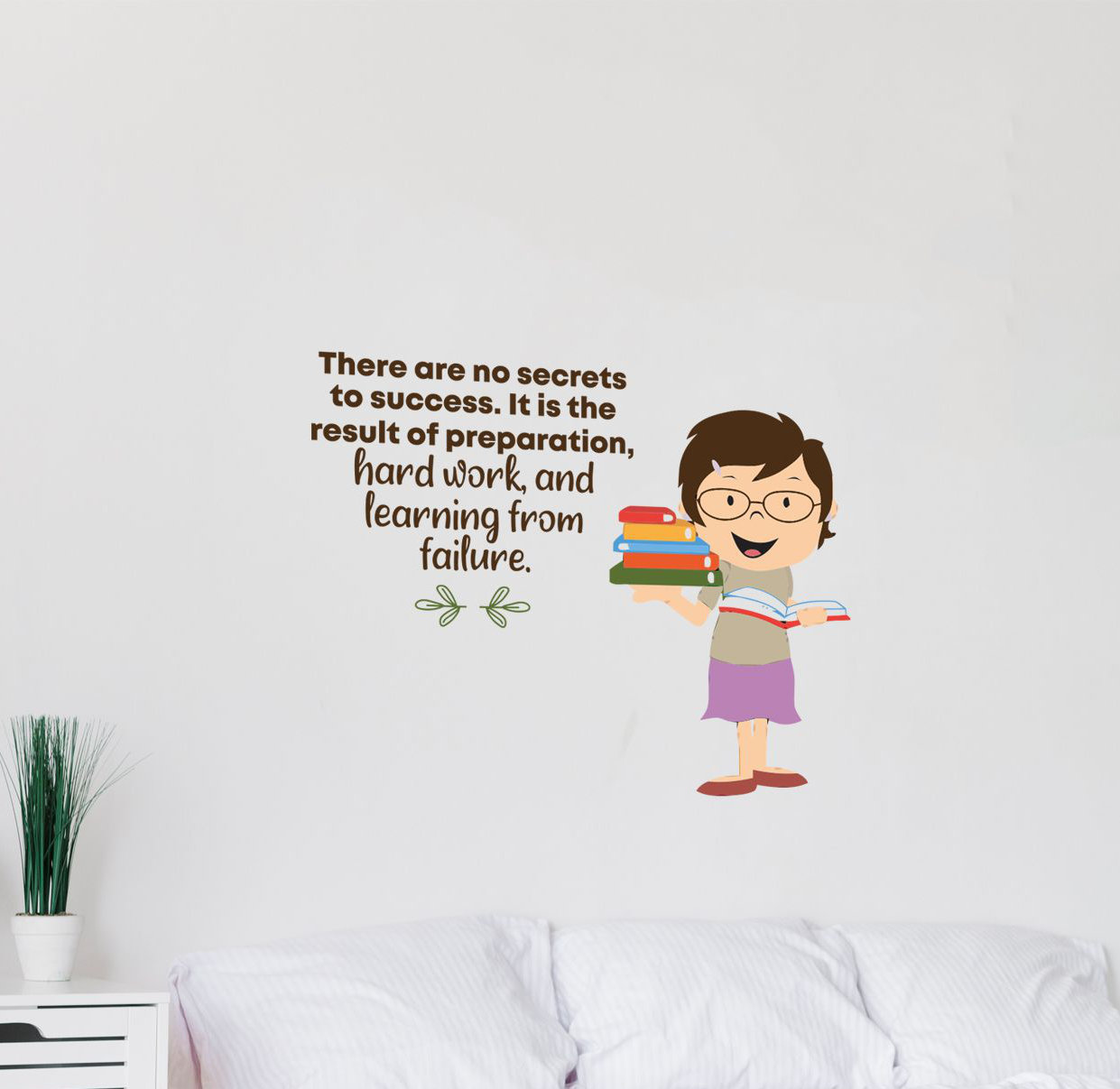 Zoomie Kids Learning Teacher School Class Cartoon Quotes Wall Sticker ...
