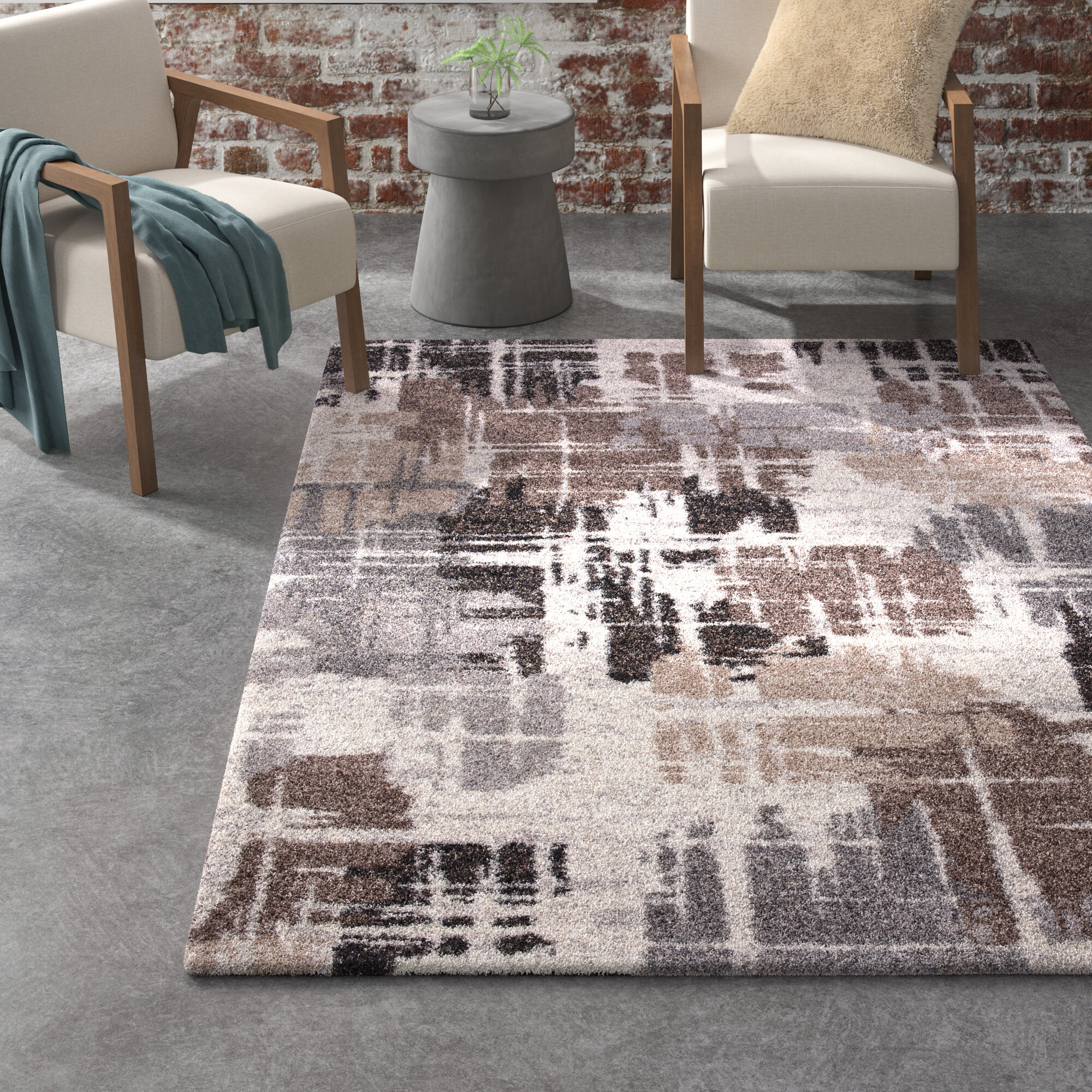 Steelside™ Romeo Abstract Rug | Wayfair
