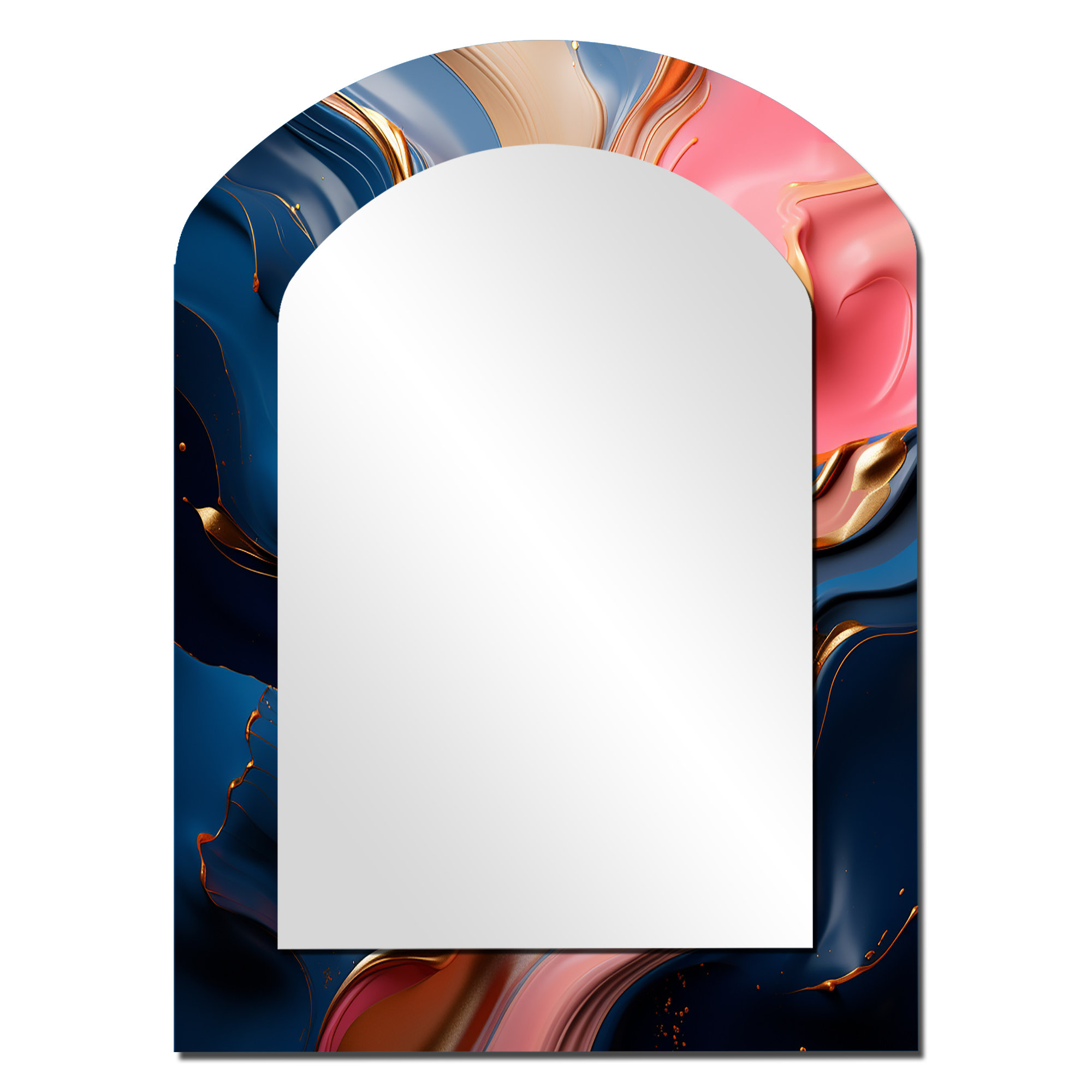 Mercer41 Pink And Gold Liquid Ink Abstraction II - Liquid Ink Arch ...