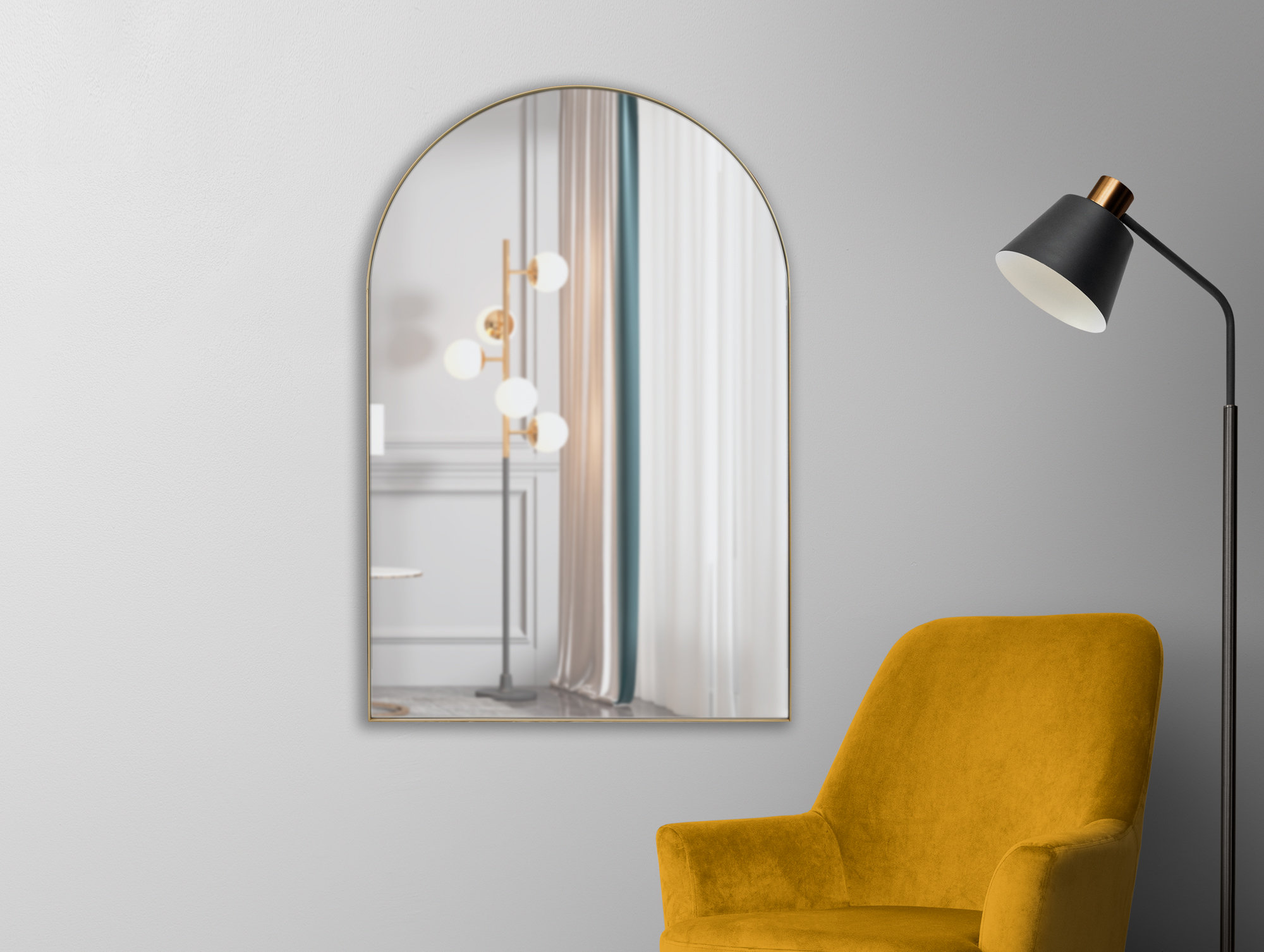 Mercer41 Eliase Metal Arched Accent Mirror & Reviews | Wayfair