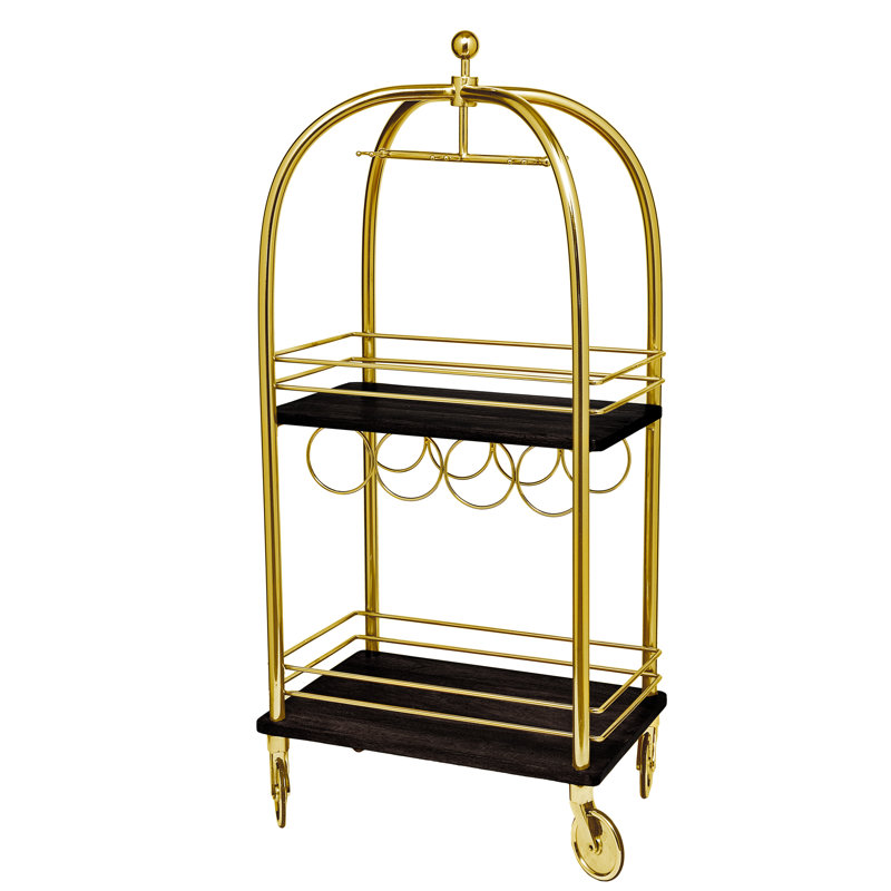 Godinger Silver Art Co Bellhop Lugagge Bar Cart & Wine Rack & Reviews ...